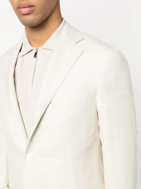 Corneliani Single-breasted Wool-blend Blazer