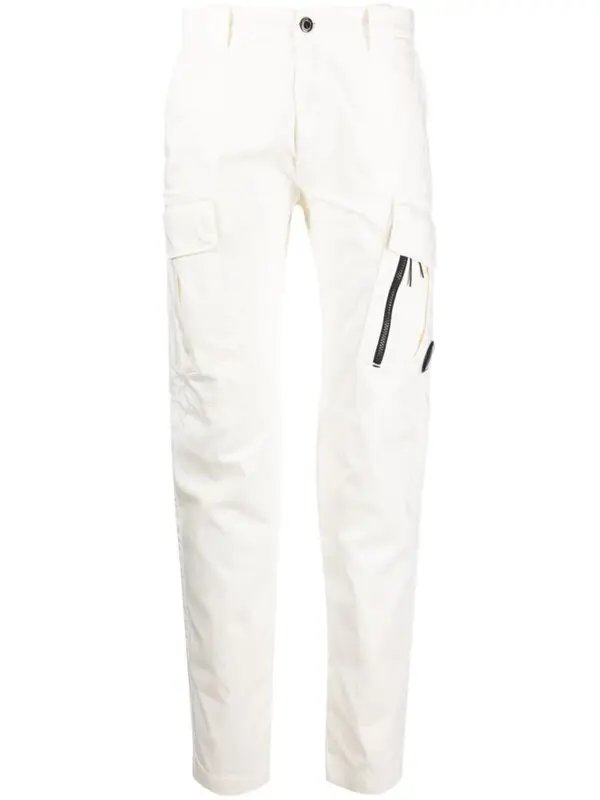 C.P. COMPANY Straight-leg Cotton Cargo Trousers - White