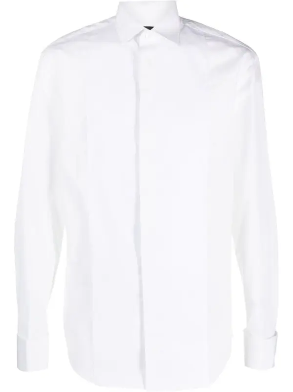 Emporio Armani Long-sleeve Cotton Shirt - White