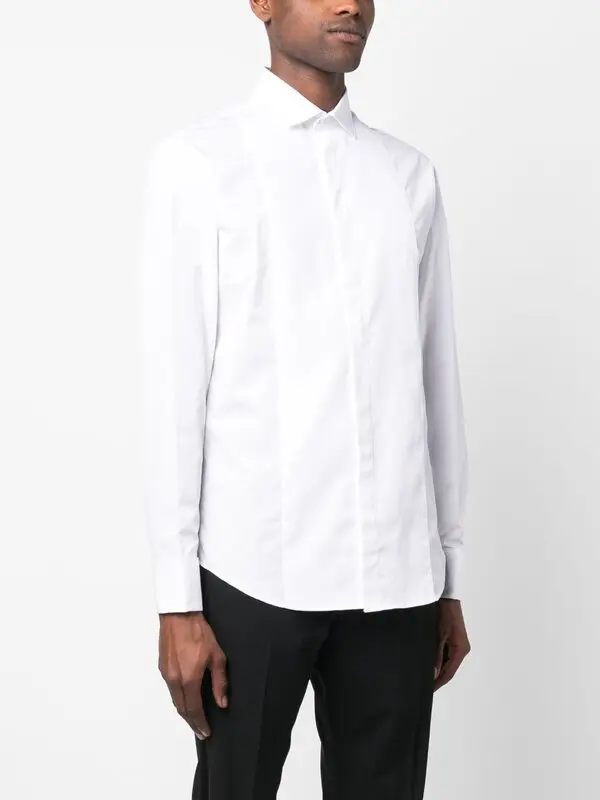 Emporio Armani Long-sleeve Cotton Shirt - White