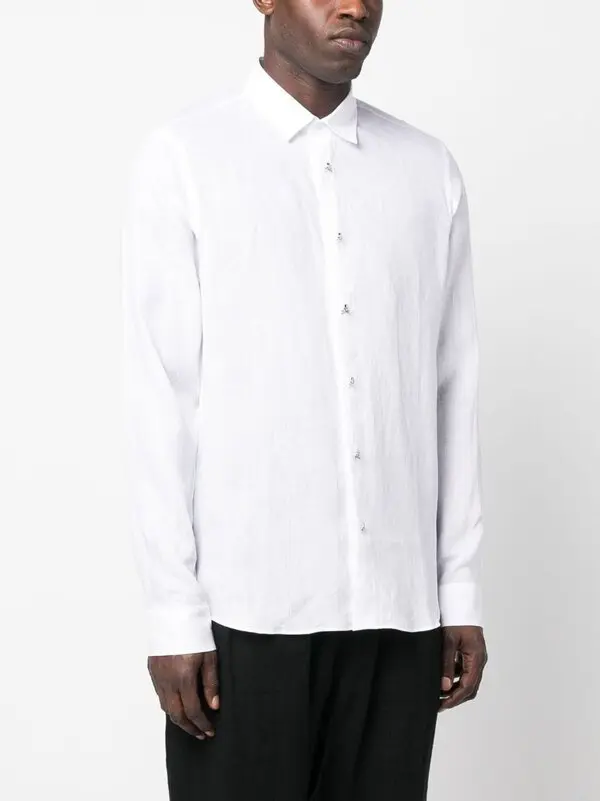 Philipp Plein Long-sleeve Linen Shirt