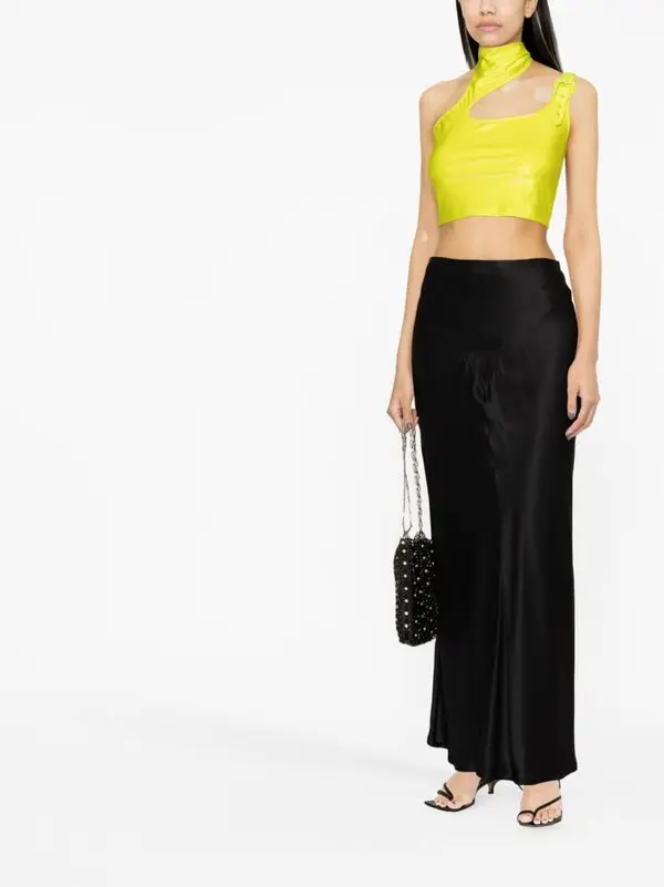 Versace Cut-out Crop Top - Yellow