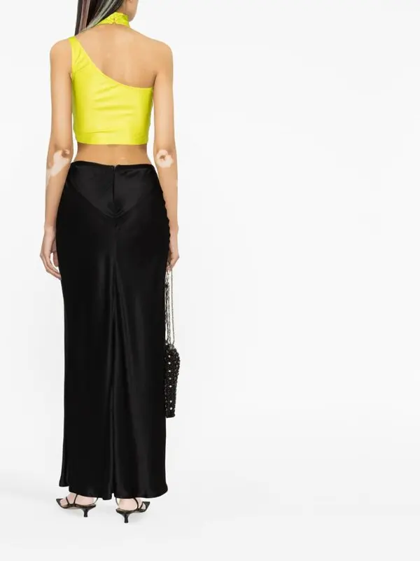 Versace Cut-out Crop Top - Yellow