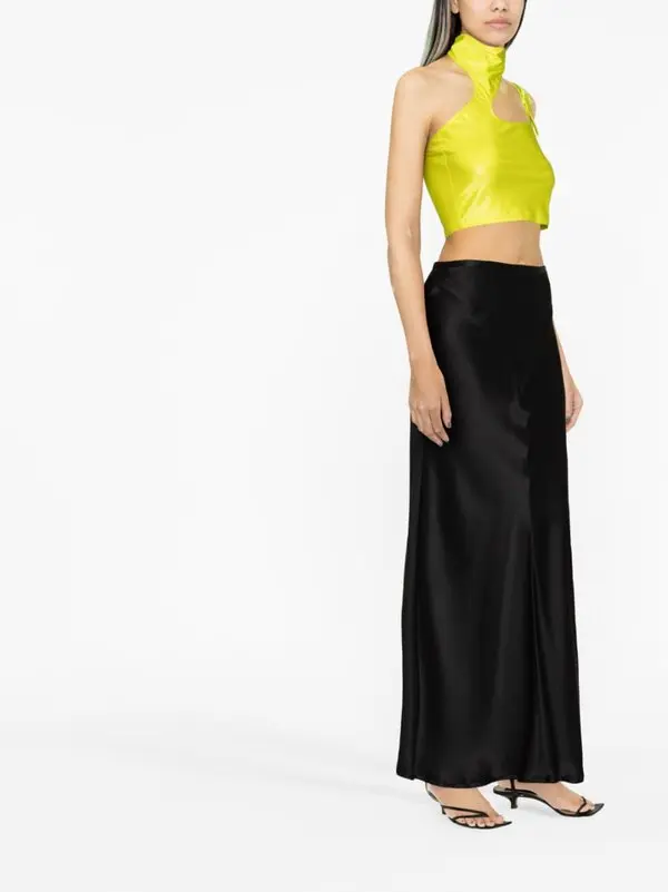 Versace Cut-out Crop Top - Yellow