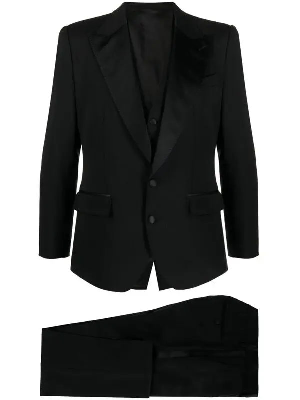 Dolce & Gabbana Tuxedo-style Three-piece Suit - Black