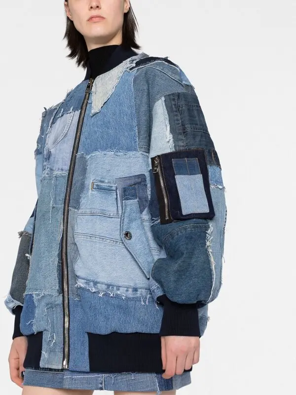 Dolce & Gabbana Patchwork Denim Bomber Jacket