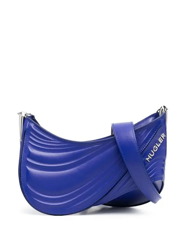MUGLER Small Spiral Curve 01 Embossed Crossbody Bag
