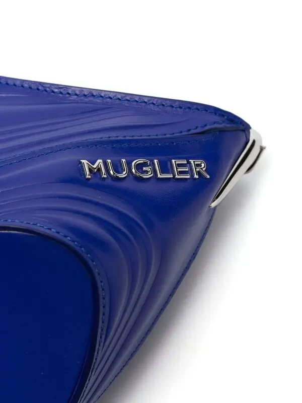 MUGLER Small Spiral Curve 01 Embossed Crossbody Bag