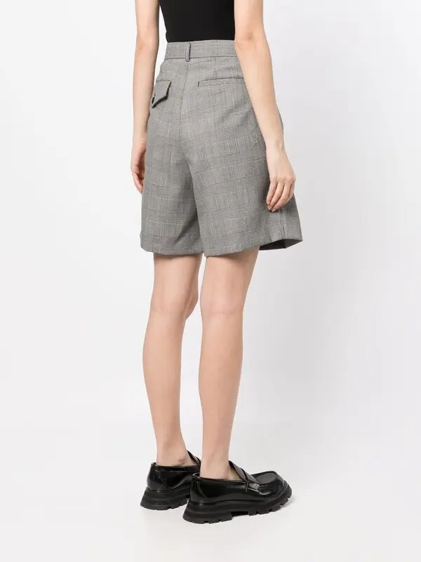 Noir Kei Ninomiya Gingham Check Wool Shorts