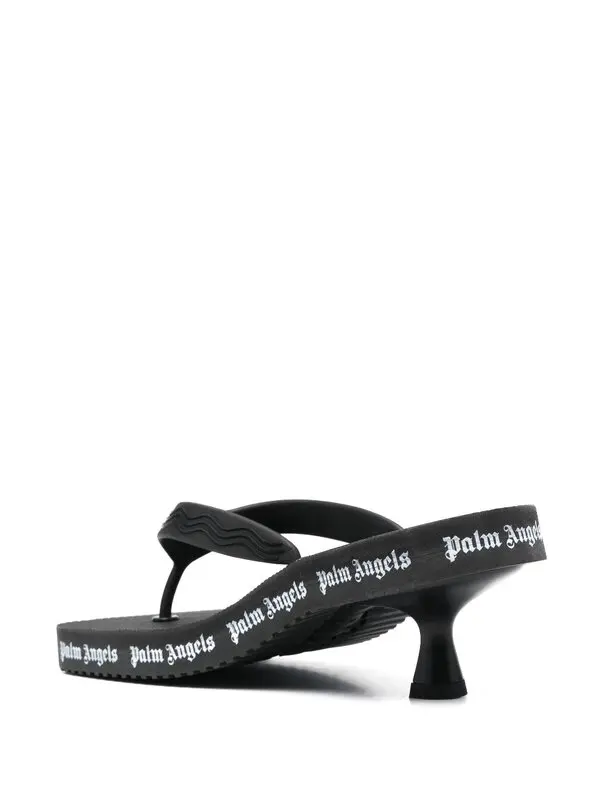 Palm Angels Logo-print Heeled Flip Flops
