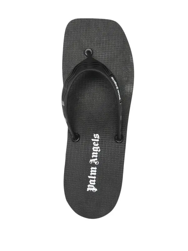 Palm Angels Logo-print Heeled Flip Flops