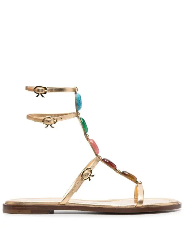 GIANVITO ROSSI Shanti 05 Gladiator Sandals - Gold