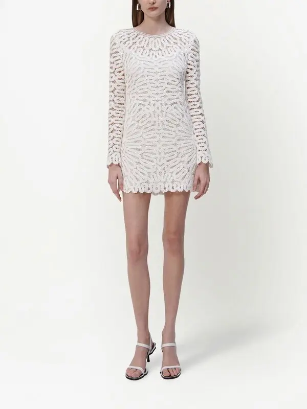 Simkhai Mccall Cage Crochet Mini Dress - White