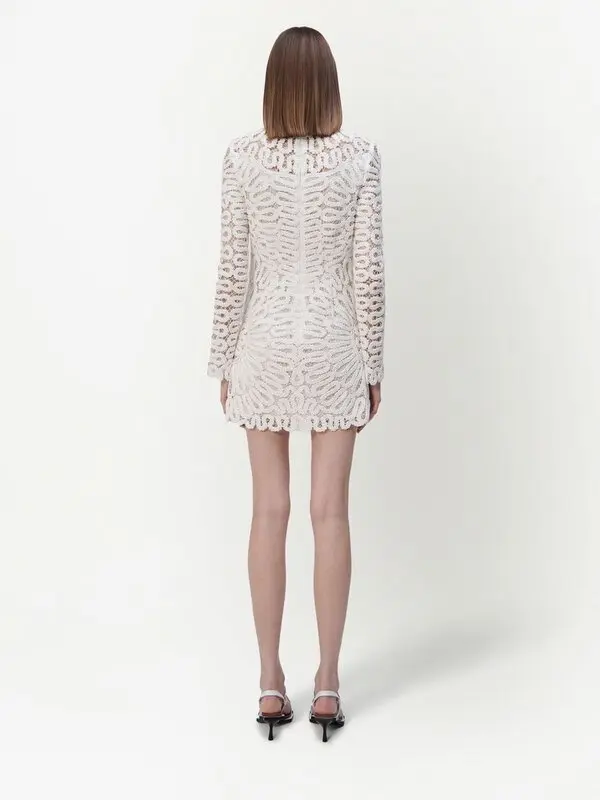 Simkhai Mccall Cage Crochet Mini Dress - White