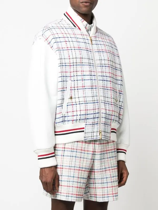 Thom Browne Gingham-check Bomber Jacket