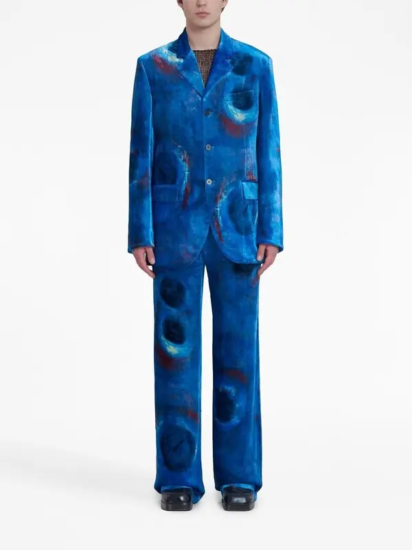 Marni Painterly-print Single-breasted Blazer