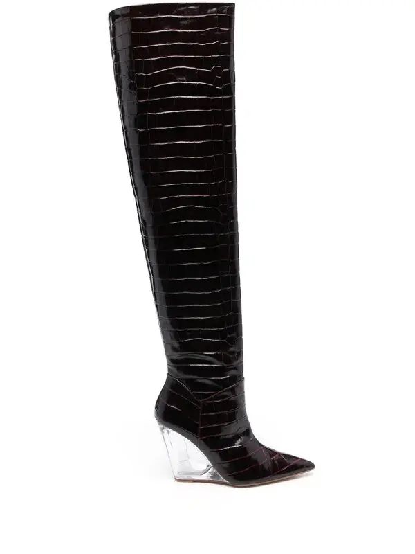 STUART WEITZMAN Lucite 100mm Thigh-high Boots