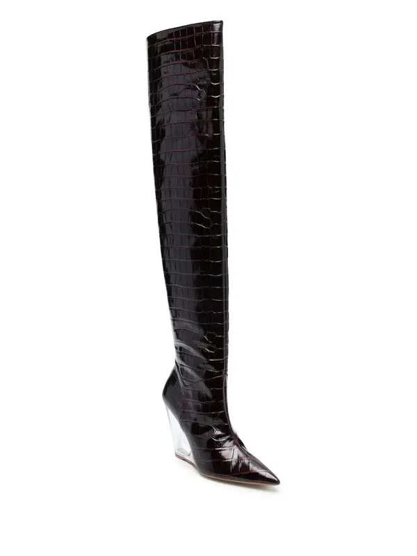 STUART WEITZMAN Lucite 100mm Thigh-high Boots