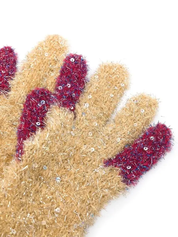 KIKO KOSTADINOV Extra-long Glitter-knit Gloves