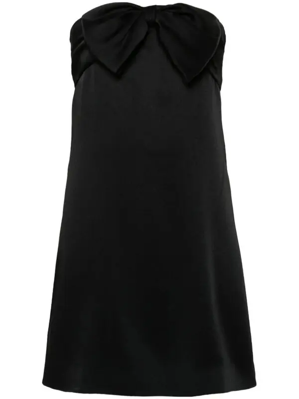 Saint Laurent Bow-detail Strapless Mini Dress