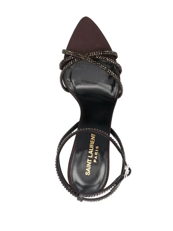 Saint Laurent Ava Embellished Stiletto Sandals
