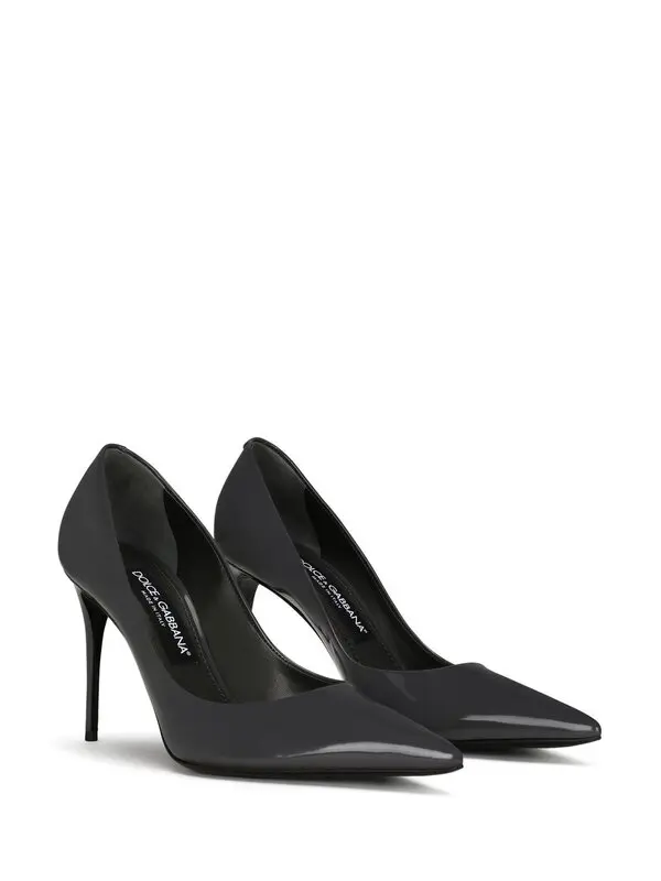 Dolce & Gabbana 90mm Patent Leather Pumps - Grey