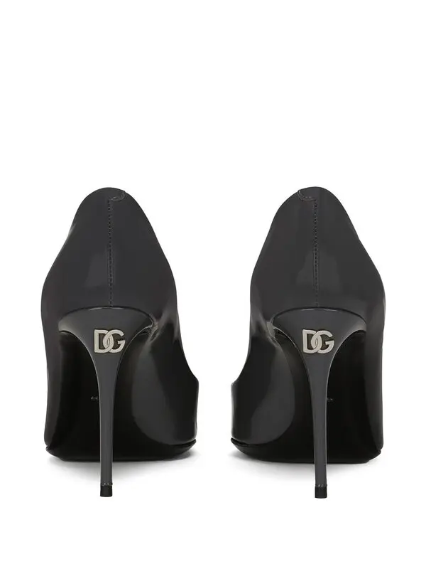 Dolce & Gabbana 90mm Patent Leather Pumps - Grey