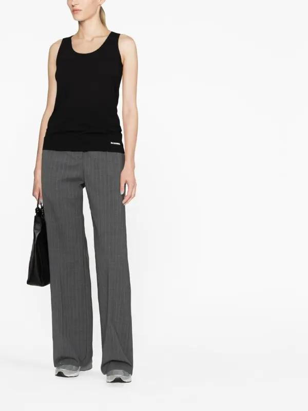 JIL SANDER Logo-print Tank Top - Black