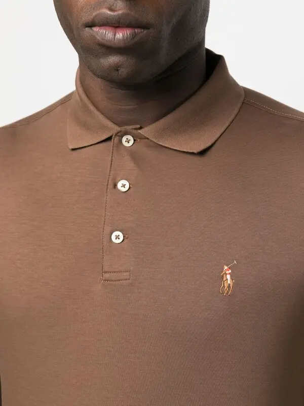 Polo Ralph Lauren Polo Pony Cotton Polo Shirt - Brown
