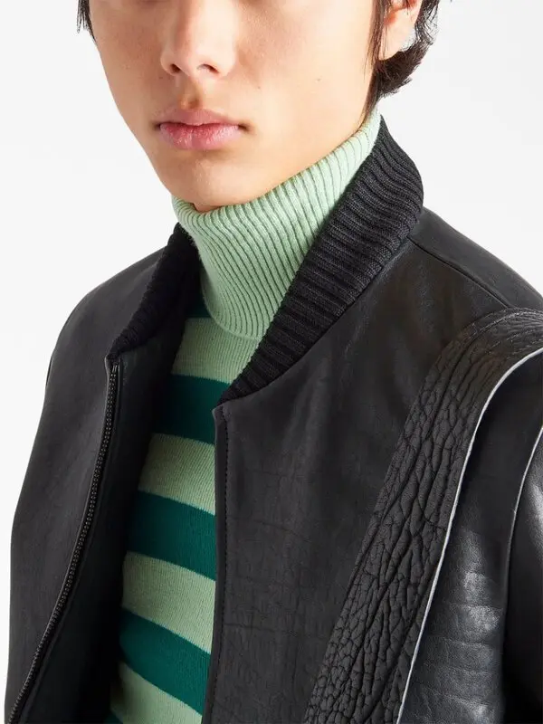Prada Leather Bomber Jacket