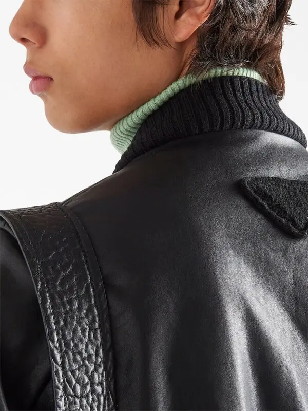 Prada Leather Bomber Jacket
