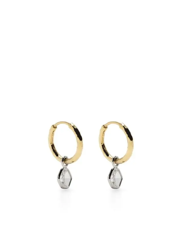 OCTAVIA ELIZABETH 18kt Yellow Petit Gabby Diamond Hoop Earring - Gold