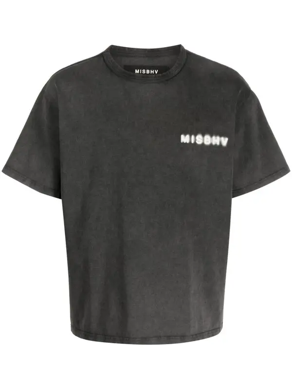 MISBHV Logo-print Cotton T-shirt - Grey