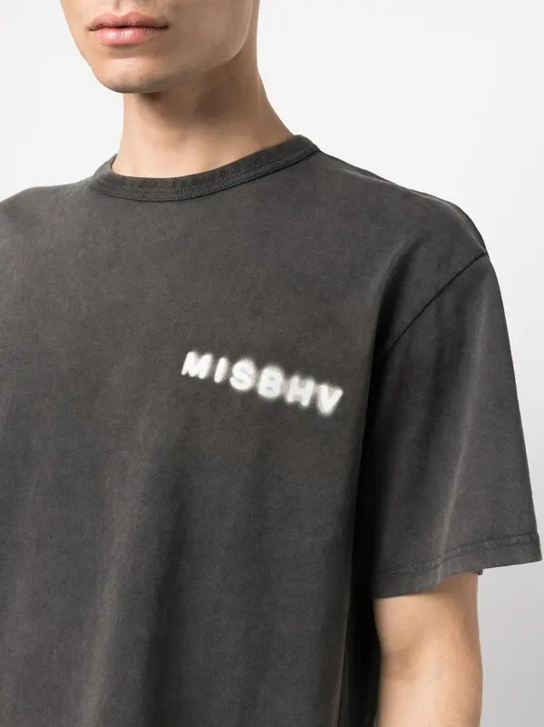 MISBHV Logo-print Cotton T-shirt - Grey