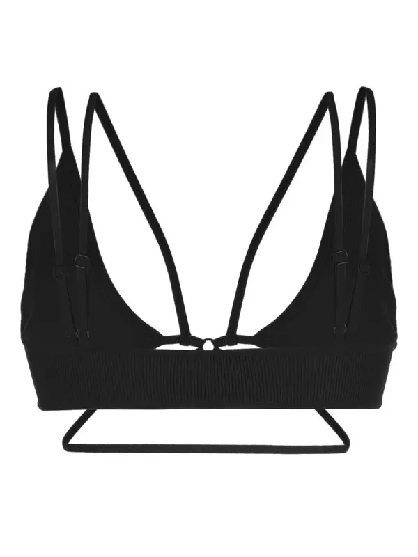 ANDREĀDAMO Ribbed Strap-detail Bra