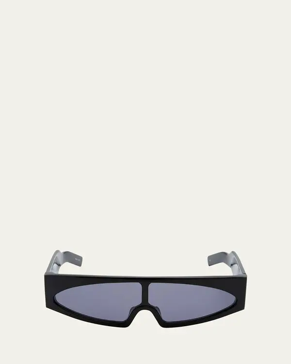 Rick Owens Gene Rectangle Sunglasses - Black/black