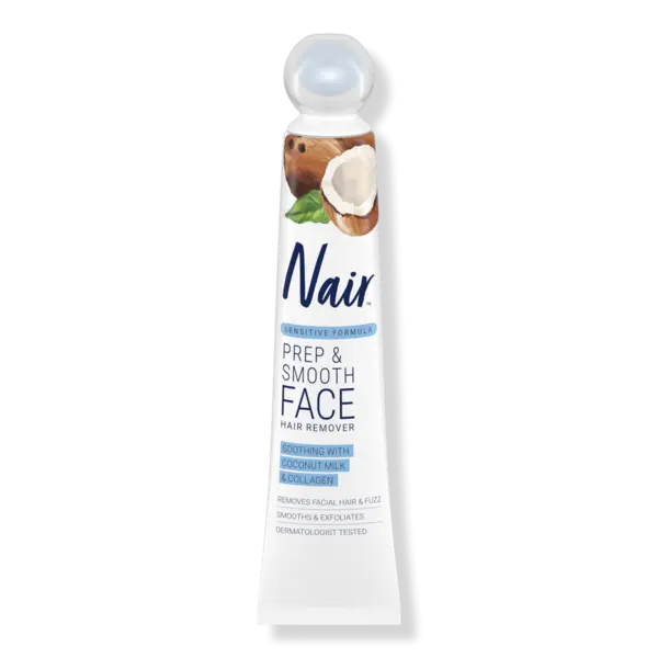 NAIR Prep And Smooth Sensitive Facial Hair Remover And Exfoliant - One-color