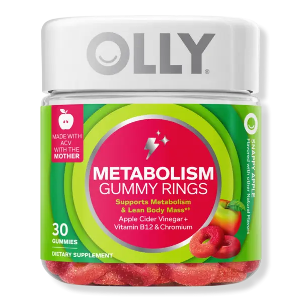 OLLY Metabolism Gummy Rings Supplement With Apple Cider Vinegar - One-color
