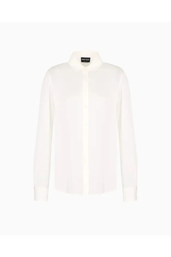 Giorgio Armani Silk Muslin Shirt - White