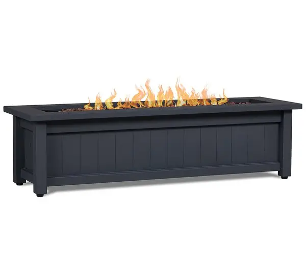 REAL FLAME Ortun Rectangle Propane Fire Table - One-color