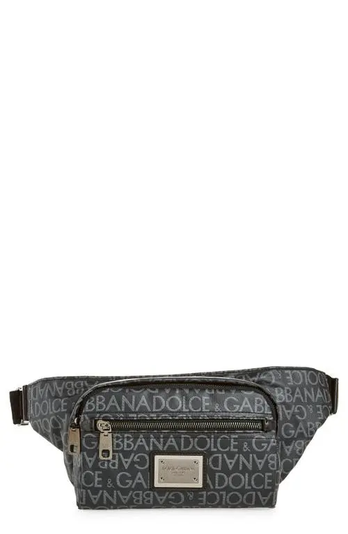 Dolce & Gabbana Logo Print Belt Bag - Black/grey