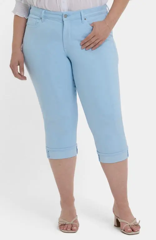 NYDJ Marilyn Cool Embrace® Cuff Crop Straight Leg Jeans - Aquatic