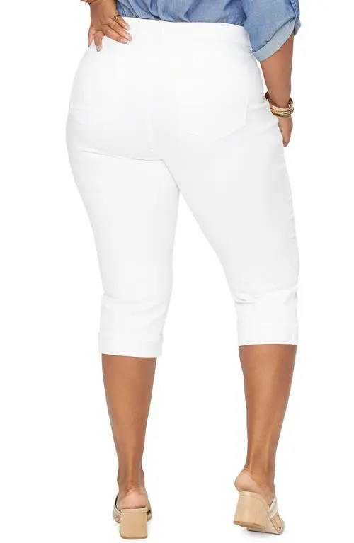 NYDJ Marilyn Cool Embrace® Cuff Crop Straight Leg Jeans - Optic White