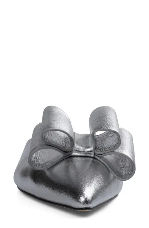 ZIGI Finland Pointed Toe Mule - Silver Leather