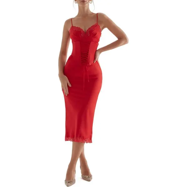 strapless open back dress Stella Red Rose Vintage style Dress AU 8 (Samples and Seconds) Vintage Dress main image 0