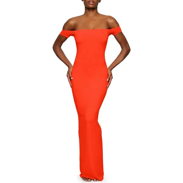 SKIMS Soft Lounge Off The Shoulder Dress