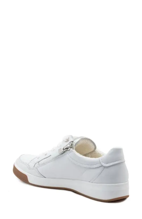 ARA Rei Low Ii Zip Sneakers - White Leather