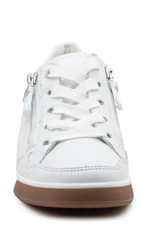 ARA Rei Low Ii Zip Sneakers - White Leather