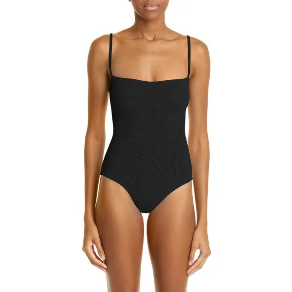Hunza G Pamela One-piece Swimsuit - Black/dtm