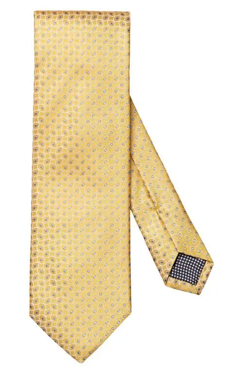 Eton Jacquard Silk Tie - Yellow/orange